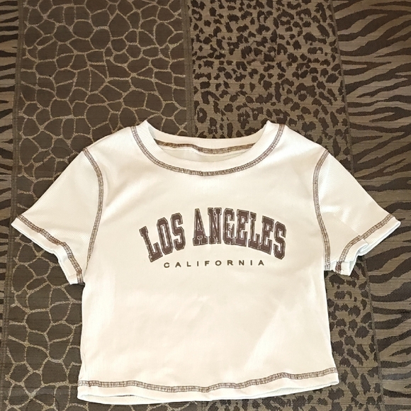 Tops | Los Angeles California Extra Stretchy Crop Top | Poshmark